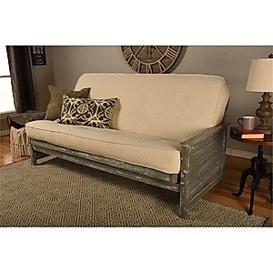 Kodiak Furniture Coil Hinged Full-Size Futon Mattress in Cream-Frame Not Included