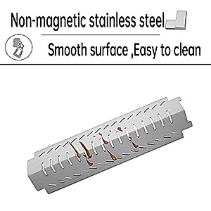 Kalomo 15" Grill Heat Plates Shield Burner Covers BBQ Gas Grill Replacement Parts for Front Avenue, Charbroil 463240904, 463261406, 463252105, Thermos 461230404, 461246804, Centro, Costco Kirkland