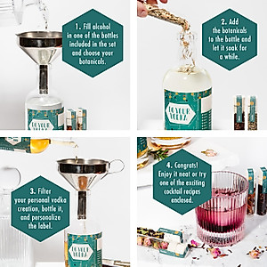 DO Your Vodka | DIY Infusion & Cocktail Kit | 12 Botanicals, 2 Glass Bottles, Recipe Guide | Gift for Men & Women | Holiday, Christmas, Birthday | Great for Home Bartenders & Cocktail Lovers