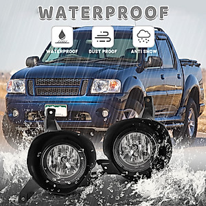 AUTOWIKI For 2001 2002 2003 FORD EXPLORER SPORT, 2001-2005 FORD EXPLORER SPORT TRAC Fog Lights Lamps Assembly 42W