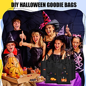 Silkfly 120 Pcs Non Woven Tote Bags Bulk 11.8 x 4 x 15 Inch Large Reusable Gift Bag Fabric Grocery Bags with Handles(Black)