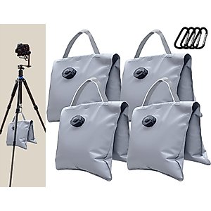 Eurmax USA Saddle Design Water Weight Bag Heavy Duty Water Saddlebag Portable Water Bags Outdoor Weights Photo Video Studio Stand 4-Pack（Grey）