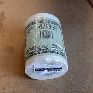 Treasure Gurus 100 One Hundred Dollar Bill Roll of Toilet Paper