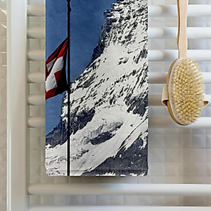 3D Rose Switzerland-Matterhorn-Mountain-Swiss Flag-Eu29 Rer0035-Ric Ergenbright Hand/Sports Towel, 15 x 22, White
