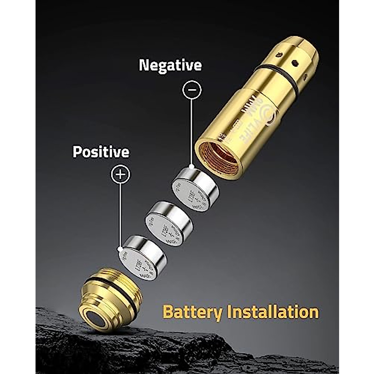 CVLIFE 9mm Laser Training Cartridge with 9 Batteries for Dry Fire Training, Including Extra Training Back Cap, Rubber Plugs and Spare O-Rings