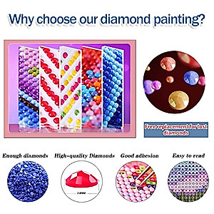 FFPTBNYX 6 Pack Diamond Painting Kits for Adults 5D Full Drill Diamond Art Paint with Round Diamonds DIY Gem Painting Kit for Home Wall Decor Gifts(12" x 16")