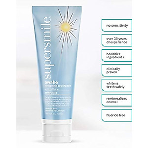 Supersmile Professional Awake Whitening Toothpaste for Your Morning Routine - Clinically Proven to Whiten Teeth Up to 6 Shades (Zesty Mint, 4.2 Oz)