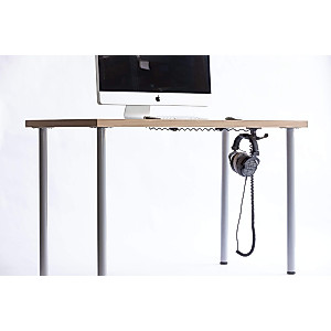 Elevation Lab The Anchor Pro (2-Pack) - Extra Strong Under-Desk Headphone Stand Mount with Built-in Cord Management