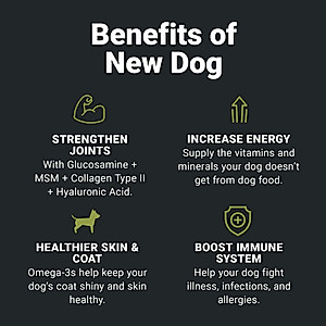 K9 Athlete - New Dog | Dog Joint Supplement & Dog Multivitamin - Puppy & Senior Dog Vitamins - Joint Supplement for Dogs - Multivitamin for Dogs & Dog Joint Health - Vitamins for Dogs