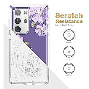 SURITCH for Samsung Galaxy S23 Ultra Case, [Built-in Screen Protector] [Dual-Layer Protection ] Full Protection Shockproof Rugged Bumper Phone Cover for Samsung S23 Ultra 6.8 Inch - Purple Cosmos