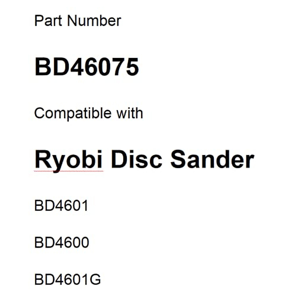 BD46075 BD4601 BD4600 BD4601G Drive Belts Compatible with Ryobi Disc Sander 2PCS