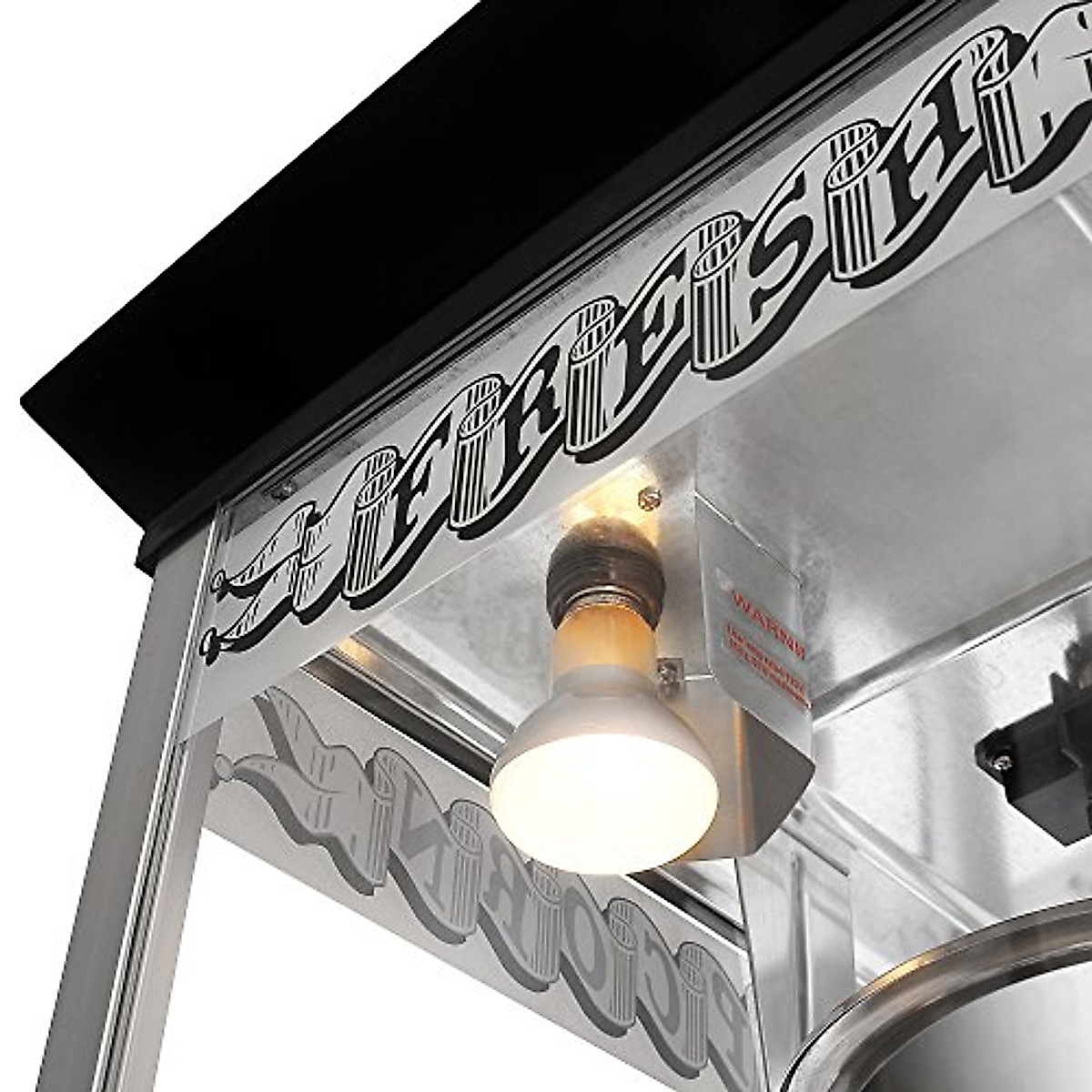 Great Northern Popcorn Black Paducah 8 Ounce Antique Popcorn Machine and Cart