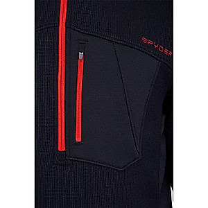 Spyder Active Sports Mens Bandit Half Zip, BLK RED, Large