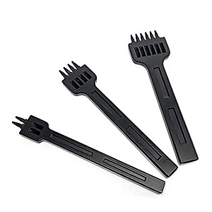 Citian Leather Round Hole Punching Tool 5mm 2/4/6 Claw Tooth Set for DIY Leather Craft (Black)