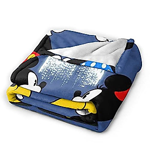 Funny Mouse Blanket Ultra Soft Warm Throw Blanket Suitable for Adults and Children to Use 80"X60" Resistant Kawaii Cartoon Bow tie Fuzzy Bedding for Traveling Camping Couch Sofa Gifts A- 15