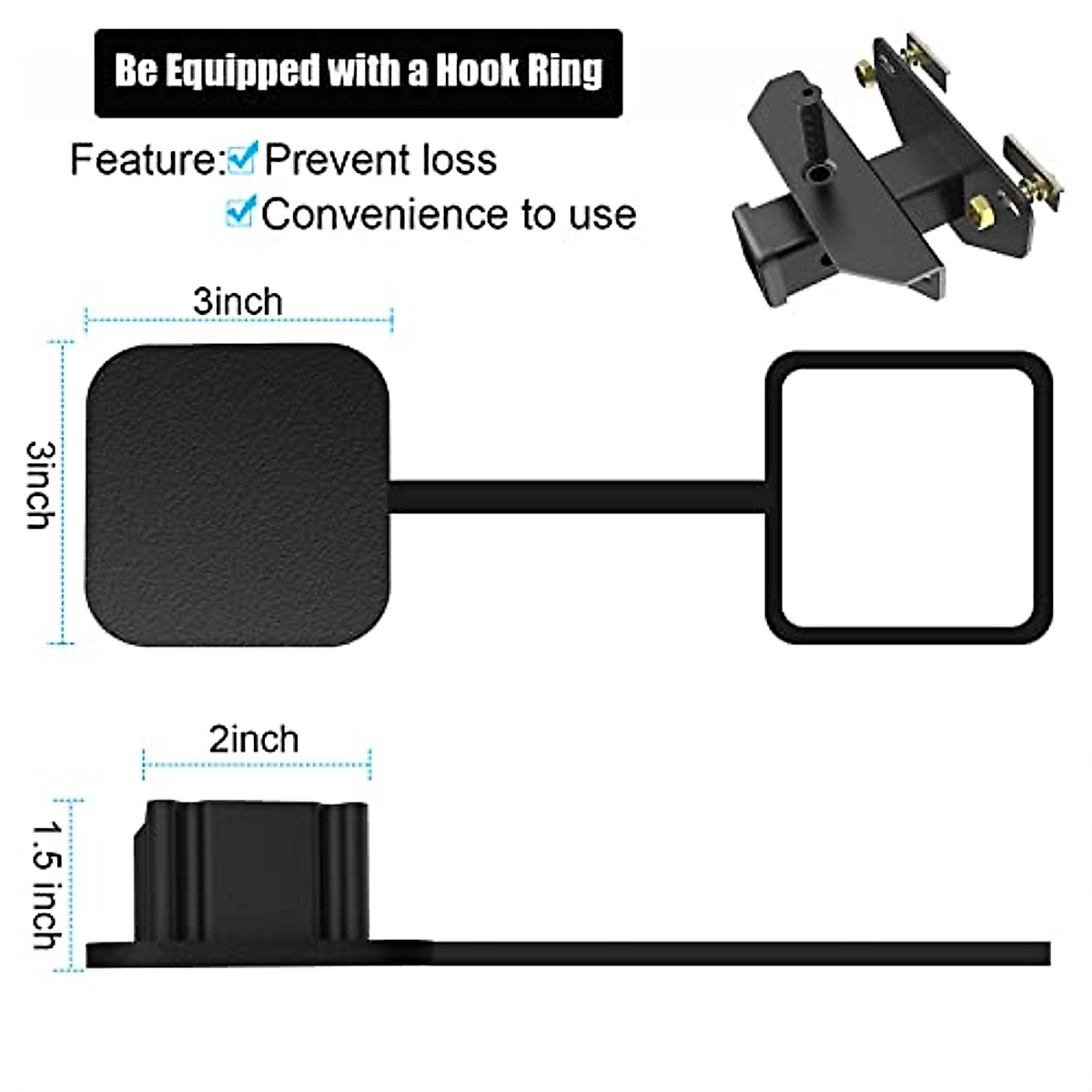 Sulythw Class 3 Rear Trailer Hitch Receiver for Dodge Ram, 2 Inch Towing Hitch Receiver with Cover Kit for 2003-2018 Dodge Ram 1500&2003-2013 Ram 2500/3500 & 2019-2021 Ram 1500 Classic