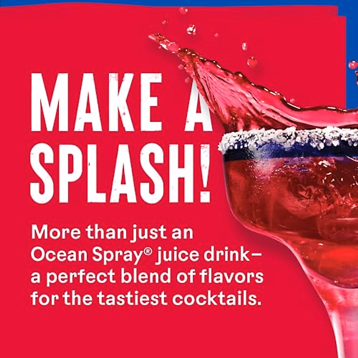 Ocean Spray® Strawberry Margarita Cocktail Mixer, Drink Mixer Made with Real Fruit Juice, 32 Fl Oz Bottle