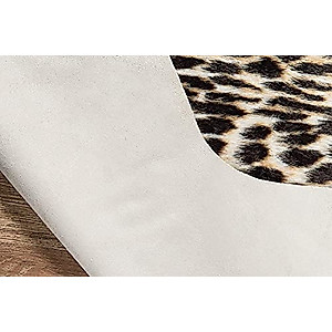Huichenxing2021FURSTORE Faux Cheetah Area Rug Animals Printed Hide Mats Leopard Faux Hide Area Rug 5.2ft x 6.5ft/ 63 x 78.7inch / 160 x 200cm