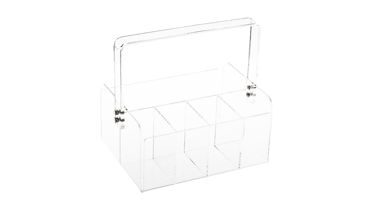 Huang Acrylic Portable Silverware Caddy - Clear Design
