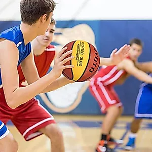 KUYOTQ 3lbs 29.5" Weighted Basketball Composite Indoor Outdoor Heavy Trainer Basketball for Improving Ball Handling Dribbling Passing and Rebounding Skill (deflated, Size 7)