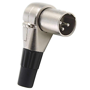BNKENX 2 Pack of Adjustable Right Angle 3 Pin XLR Male Connectors - Pro Audio DJ Band XLR 7 Position Plugs XLR Male Female Plug Jack Right Angle 3 Pin Mic Microphone Speaker Audio Cable Connector