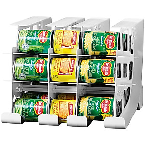 FIFO Can Tracker Stores 54 cans | Rotates First in First Out | Canned Goods Organizer for Cupboard, Pantry and Cabinet | Food Storage | Organize Your Kitchen | Made in USA