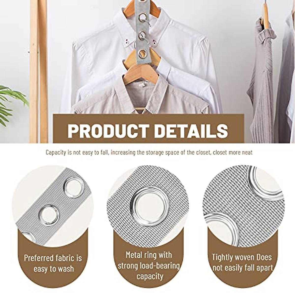 Closet Hanger Organizers, Space Saving Clothes Hanger Connector Hooks, Heavy Duty Hanger Extenders, Closet Hangers Space Savers for Shirts Pants (10)