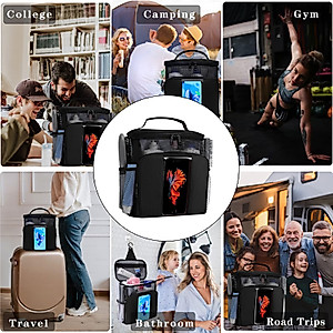 Portable Shower Caddy, Mesh Shower Caddy for Travel, Large Capacity Hanging Shower Caddy for College Dorm Room Essentials, Personal Shower Caddy for Mens Womens Camping Beach(Black)