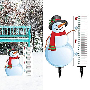 Snowflake Snow Measuring Instrument Snowmobile Snow Measuring Instrument Metal Snow Measuring Ruler Outdoor Garden Ornaments Ashtray Molding Set (#B-Beige, One Size)