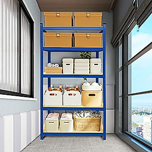 Jupitor Kitchen Storage 5-Tier Storage Shelves Garage Shelving Adjustable Metal Shelves for Storage, 175KG Per Shelf Garage Storage Utility Rack, Heavy Duty Shelves Organization Multipurpose Shelf