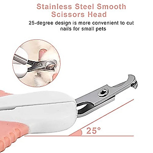 VOVIGGOL Cat Nail Clippers with Safety Guard and Sharp Angled Blade, Best Grooming Tool Cat Claw Trimmer Cat Scissors Pet Nail Clippers for Cats Kitten Puppy Rabbit Bird Ferret and Small Dog