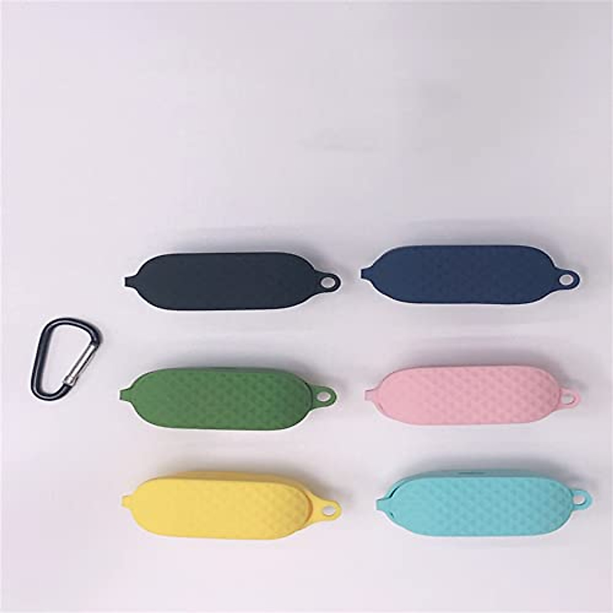 2 Pack DAYJOY Soft Silicone Protective Case Cover Compatible with JBL Vibe 100 TWS Earbuds, Protective Skin Sleeve with Key Chain (Pink+Green)