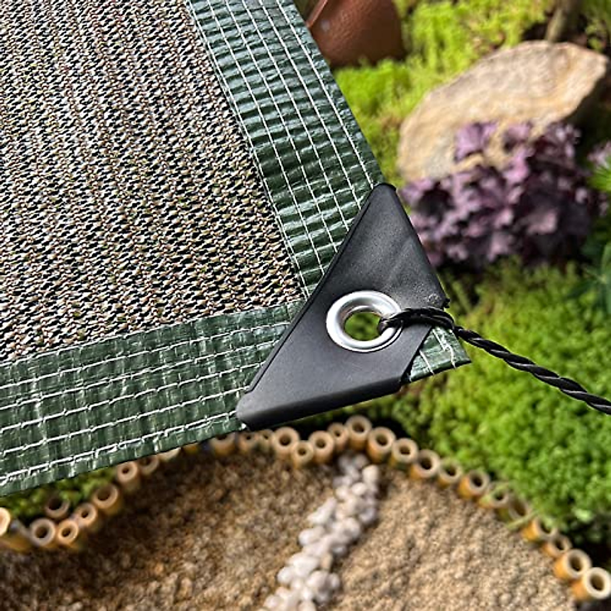 Zlovne Shade Cloth Shade Mesh Tarp,90% Uv Resistant Breathable Shade Net,Brown Shade Netting for Outdoors,Gardens Terrace Courtyard Balcony Car,Insulation Anti-Aging Shade Fabric (6.5ftx6.5ft)