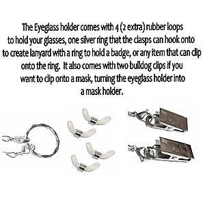 Hidden Hollow Beads Women's Fashion Crystal Beaded & Stainless Steel Eyeglass Glasses Strap Holder 28" Chain Leash Sunglasses (Crystal)