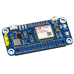 NB-IoT/Cat-M(eMTC)/GNSS HAT for Raspberry Pi 4B/3B+/3B/2B/B+/A+/Zero/Zero W Based on SIM7080G,Globally Applicable,Onboard USB Interface and Voltage Translator SIM Card Slot Support ONLY 1.8V SIM Card