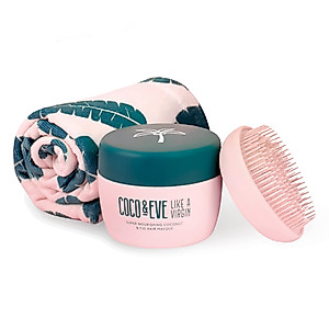 Coco & Eve Hair Mask Bundle - Tangle Tamer, Microfiber Towel & Hair Masque for All Hair Types - With Shea Butter & Argan Oil for Hydration & Hair Repair