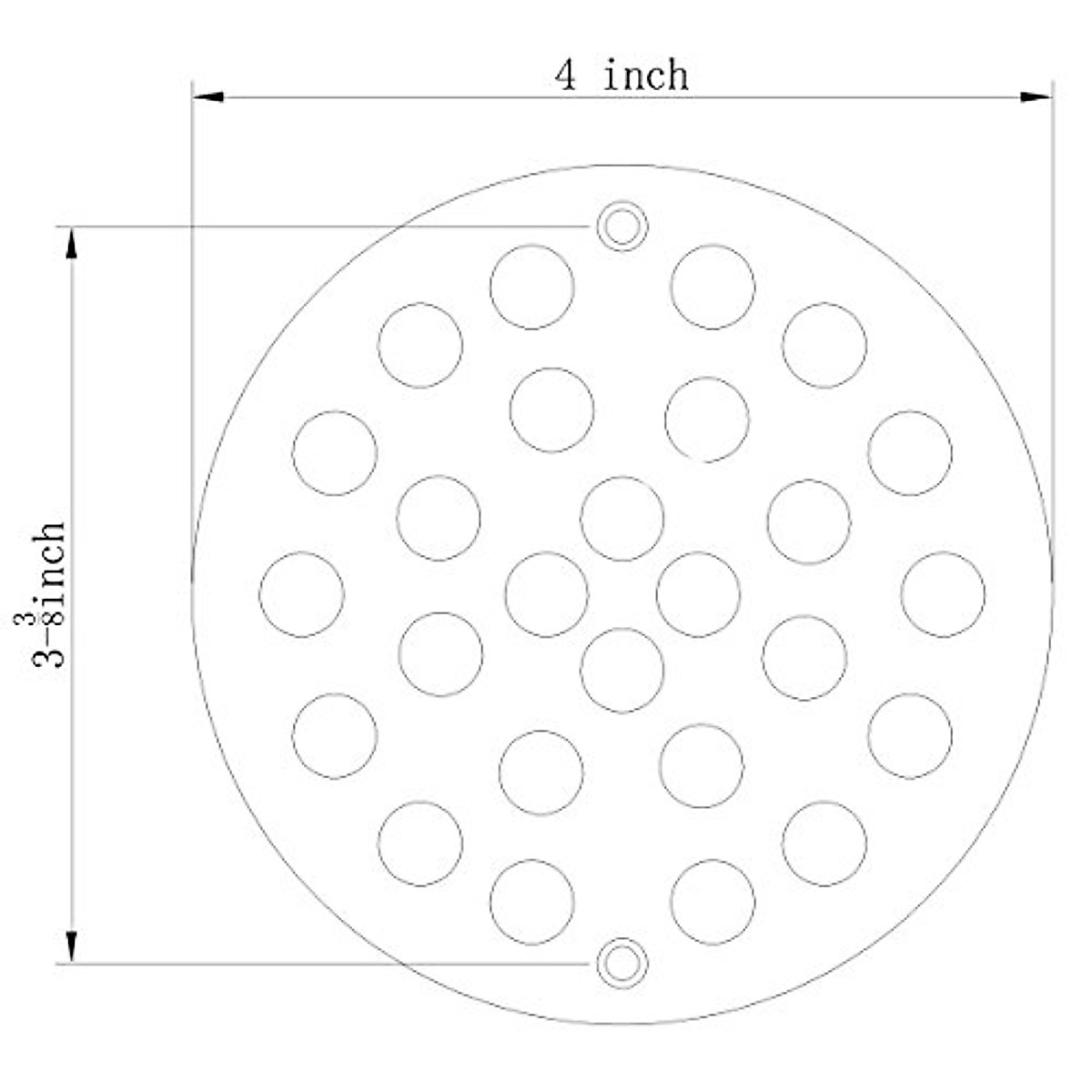 TRUSTMI 4 Inch Screw-in Shower Drain Cover Replacement Floor Strainer, Brushed Stainless