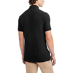 Tommy Hilfiger Men's Polo Shirt Regular Fit, Tommy Black Large