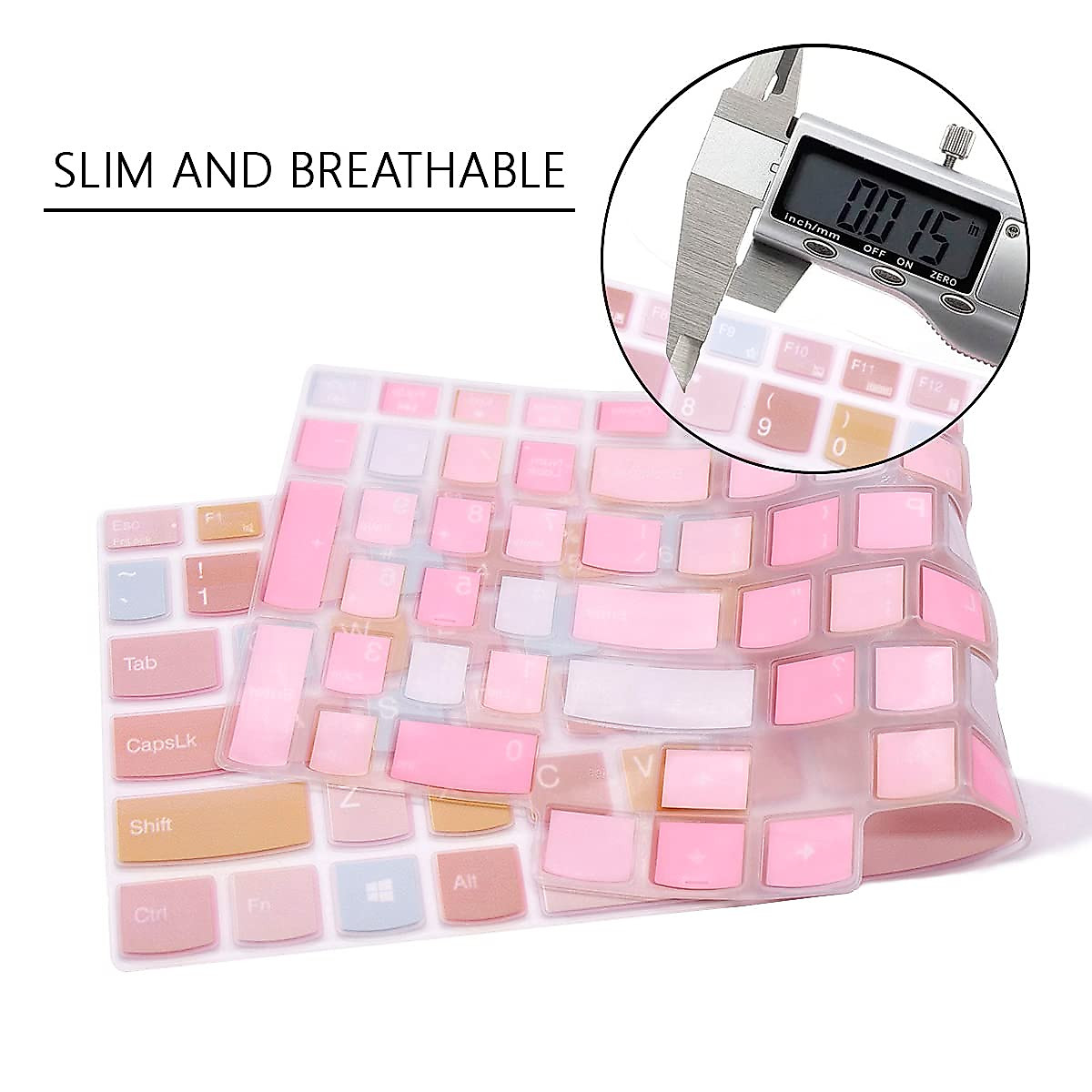 WYGCH Silicone Keyboard Cover for Lenovo Legion 5 Keyboard Cover/for Lenovo Legion 5 Series Legion 5 5i 5p 5pi 15.6" and 17.3 Inch Gaming Laptop/for Legion Keyboard Skin Protector-Pink Sweet Heart