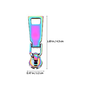 TEHAUX Rainbow Pulls Zipper Replacement 10pcs Metal Slider Zipper Repair Zipper for Sewing DIY Tailor Craft Coats Jacket Purses Luggage Backpacks Bags Shoes