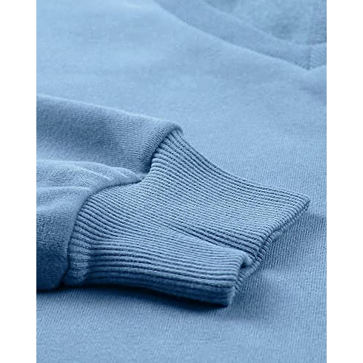 DJT Fashion Womens Fleece Sweatshirt for Women Casual Shirts V Neck Long Sleeve Tops Pullover with Pockets X-Large Air Blue