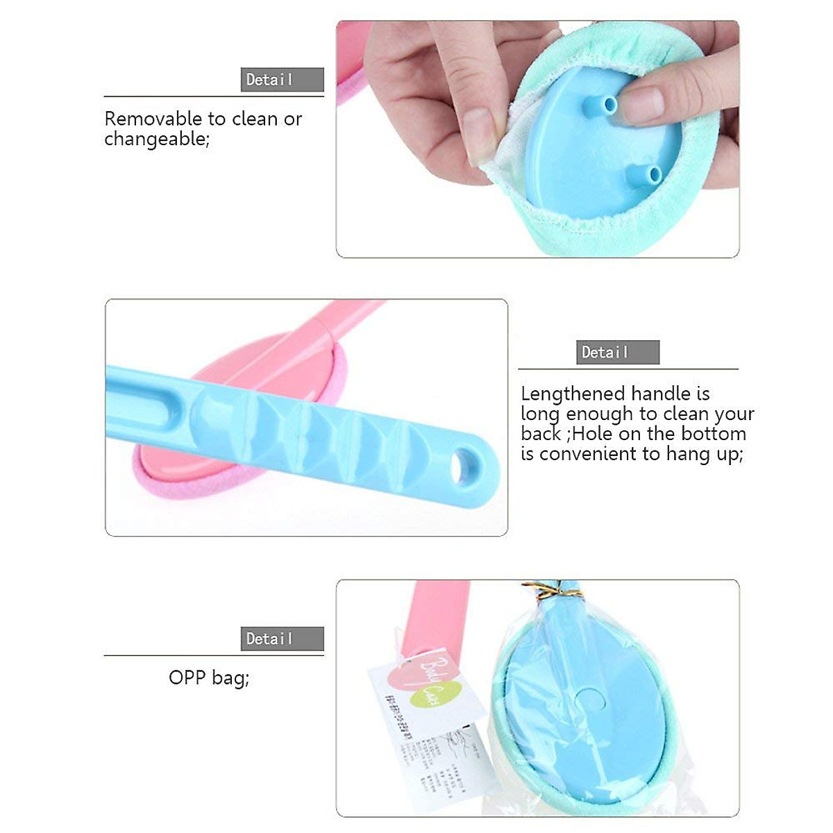 Easy Lotion Applicator, Back Rubs Massager Bath Brush, Extra Long Handle, Easily Self Apply Lotions, Great for Body Care