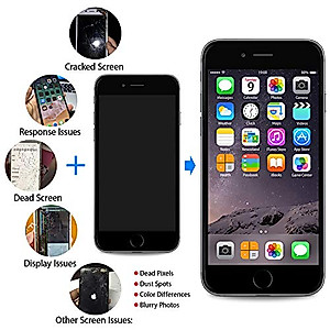 for iPhone 8 Screen Replacement Black Full Assembly 4.7" 3D Touch LCD Display Screen Digitizer for A1863, A1905, A1906 with Front Camera+Earpiece+Sensors+Waterproof Seal+Repair Tools+Screen Protector