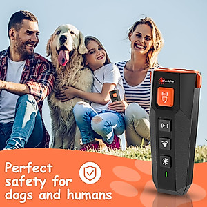 Chinichu Newest Ultrasonic Dog Trainer Device – Bark Deterrent – Dog Training and Behavior Aids (Black)