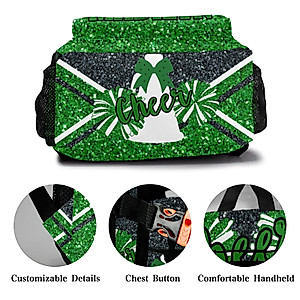 Deven Green Cheerleader Personalized Kids for Boy/Girl Teen Primary School Daypack Travel Bag Bookbag