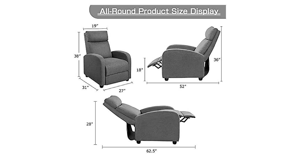 Rankok Ergonomic Recliner Chair | Adjustable & Modern Living Room Seating