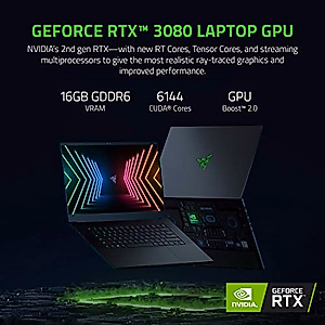 Razer Blade 15 Gaming Laptop: NVIDIA GeForce RTX 3080 - 10th Gen 8-Core Intel i7 CPU - 15.6” 4K OLED - 32GB RAM - 1TB SSD - CNC Aluminum - THX Spatial Audio - Thunderbolt 3 - Creator Ready