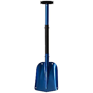 Lightweight Extendable Aluminum Telescoping Compact Utility Snow Shovel, Blue Single