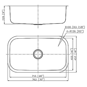 ZUHNE 30-Inch Stainless Steel Single Bowl Undermount Kitchen Sink