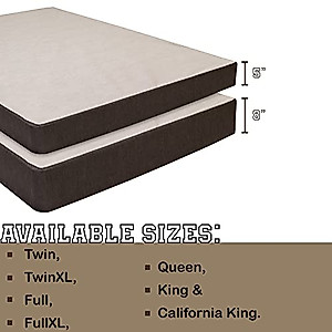 Continental Sleep, 4.5-Inch Easy Wood Box Spring/Foundation with Simple Assembly, Queen, Black